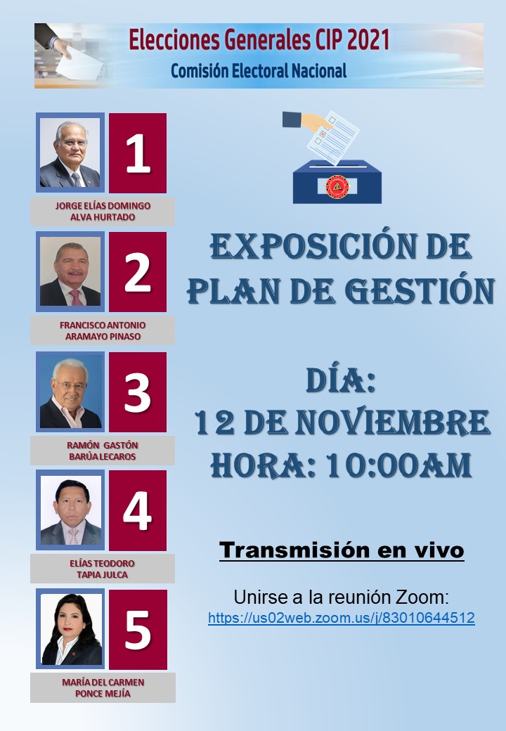 WEBINAR de Exposición de Plan de Gestión-CEN-v2 - Colegio de Ingenieros ...