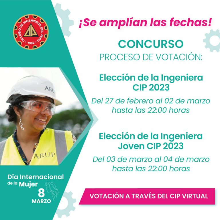 CANDIDATA DE LA INGENIERA CIP 2023 - Colegio de Ingenieros del Perú